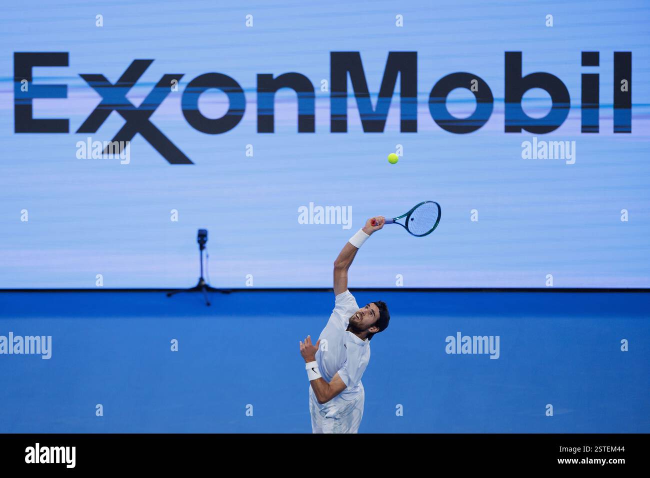 KarenKhachanov of Russia during the 2025 Qatar ExxonMobil Open, ATP 500 ...