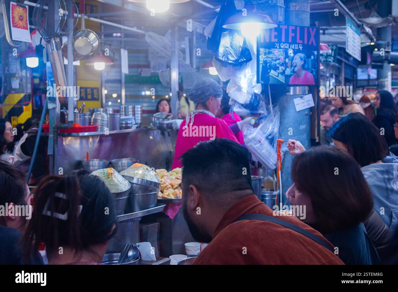 Seoul, South Korea - October 26, 2024: The famous 'Netflix Lady's' food ...