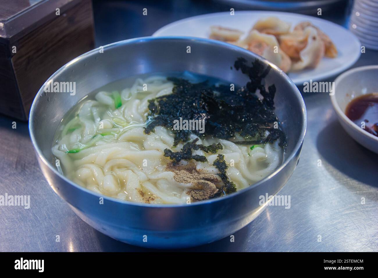 Kalguksu or Korean knife noodles, is a traditional noodle dish ...