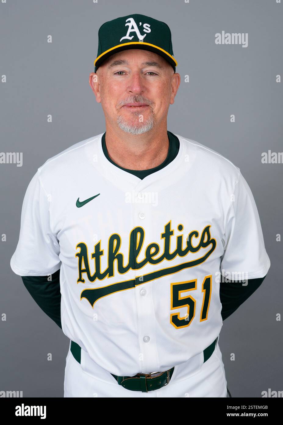 This is a 2025 photo of bench coach Darren Bush of the Athletics ...