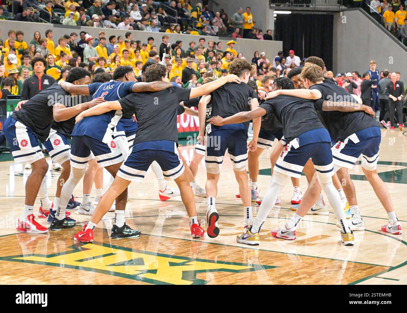 Waco, Texas, USA. 17th Feb, 2025. Arizona Wildcats players huddle up ...