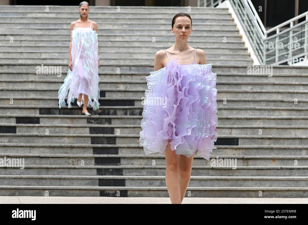 Madrid, Madrid, SPAIN. 18th Feb, 2025. The Museo del Traje in Madrid has hosted the fashion show ...