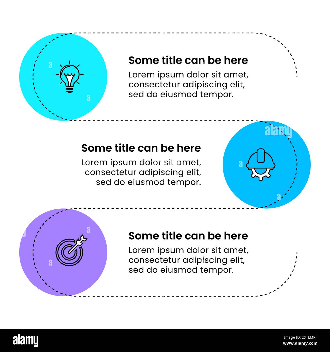 Infographic template with icons and 3 options or steps. Line. Can be ...