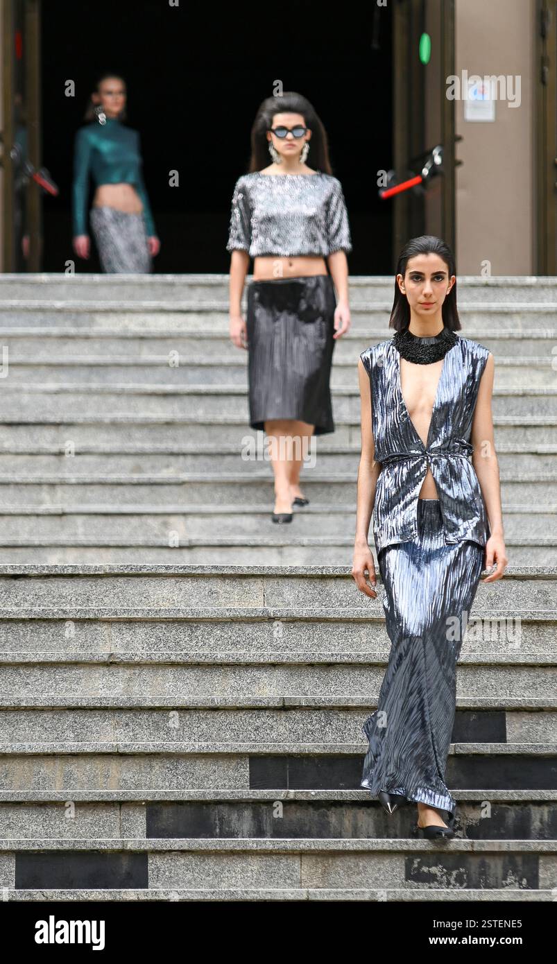 Madrid, Madrid, SPAIN. 18th Feb, 2025. The Museo del Traje in Madrid has hosted the fashion show ...