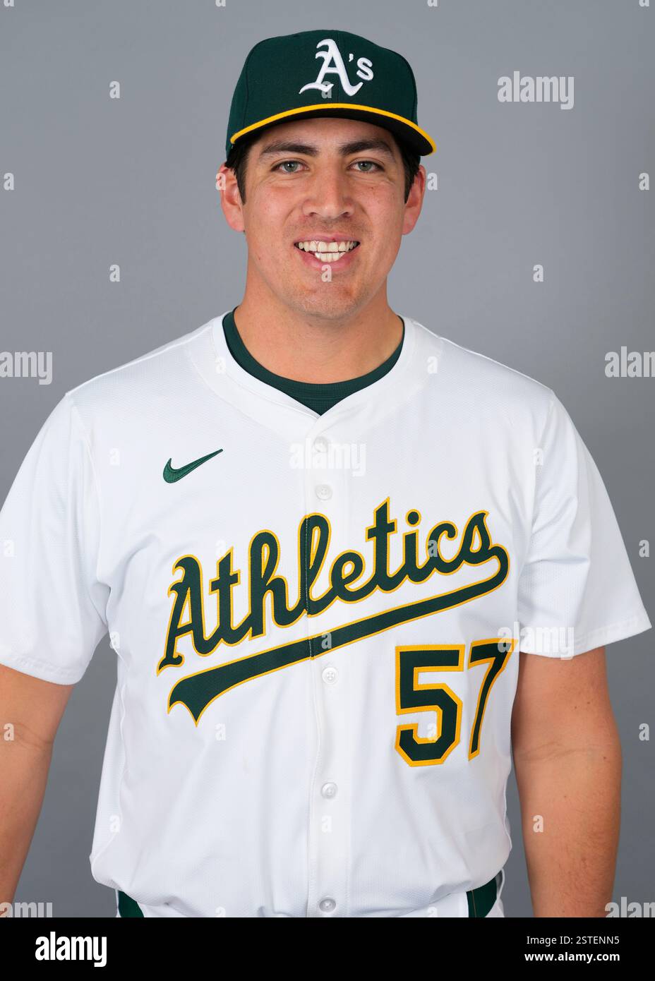 This is a 2025 photo of Jacob Lopez of the Athletics baseball team ...