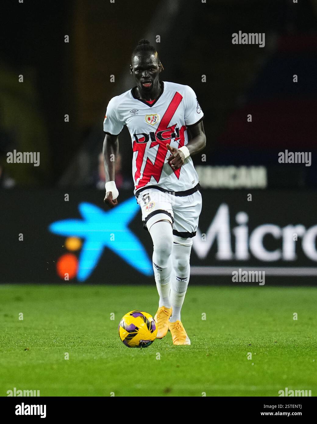 Barcelona, Spain. 18th Feb, 2025. Pathe Ciss of Rayo Vallecano during ...
