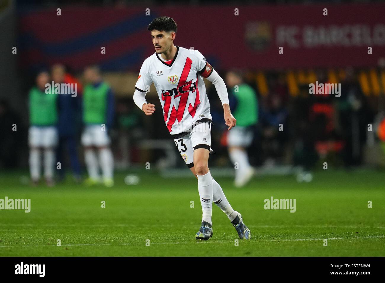 Barcelona, Spain. 18th Feb, 2025. Oscar Valentin of Rayo Vallecano ...