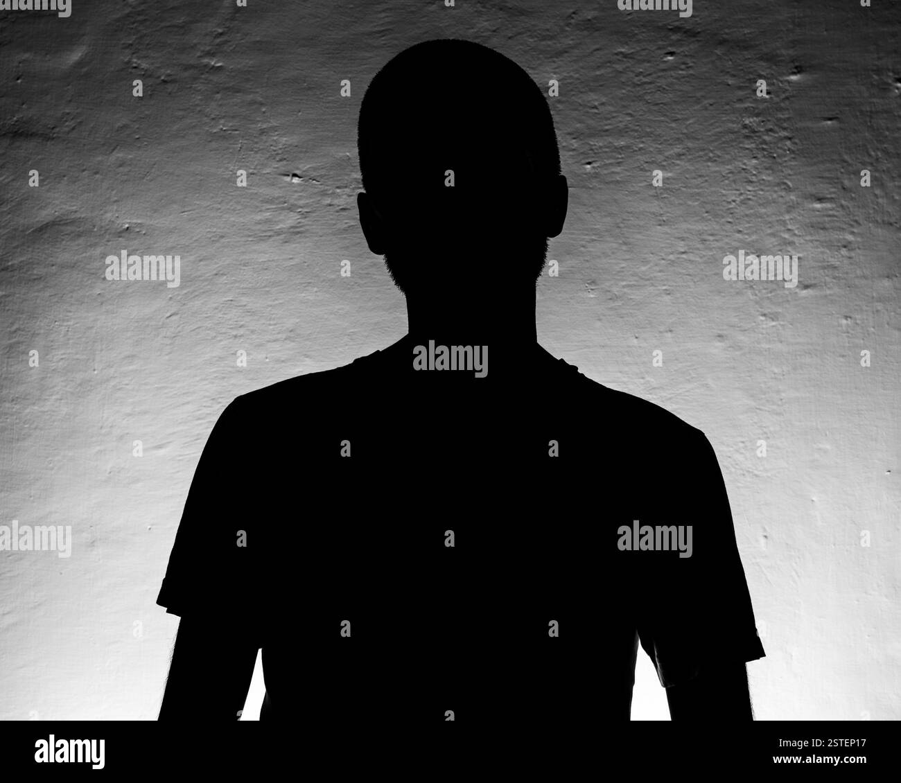 Single person silhouette Black and White Stock Photos & Images - Alamy