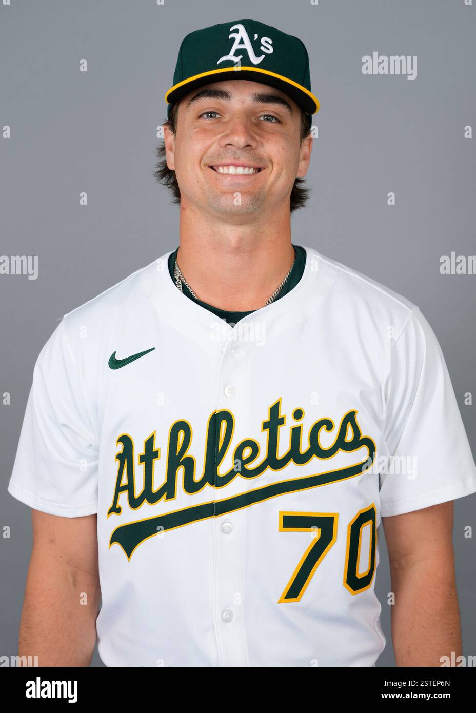 This is a 2025 photo of JT Ginn of the Athletics baseball team. This ...