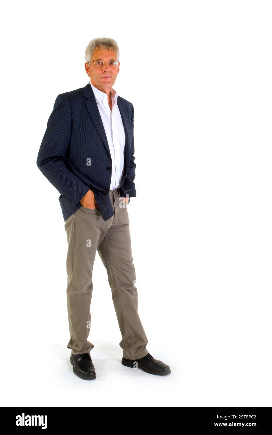 Casual senior man standing Cut Out Stock Images & Pictures - Alamy