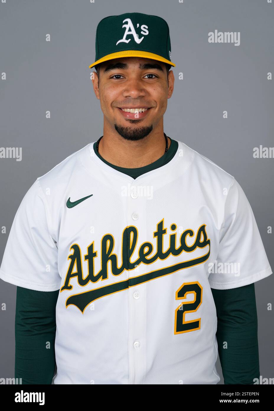 This is a 2025 photo of Darell Hernaiz of the Athletics baseball team ...