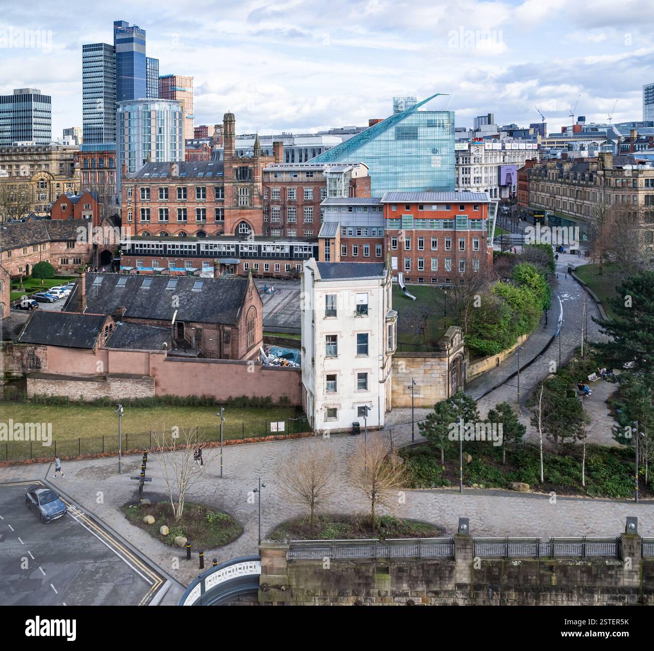 View from 100 Embankment, Chapel Street, Salford, Manchester Stock ...