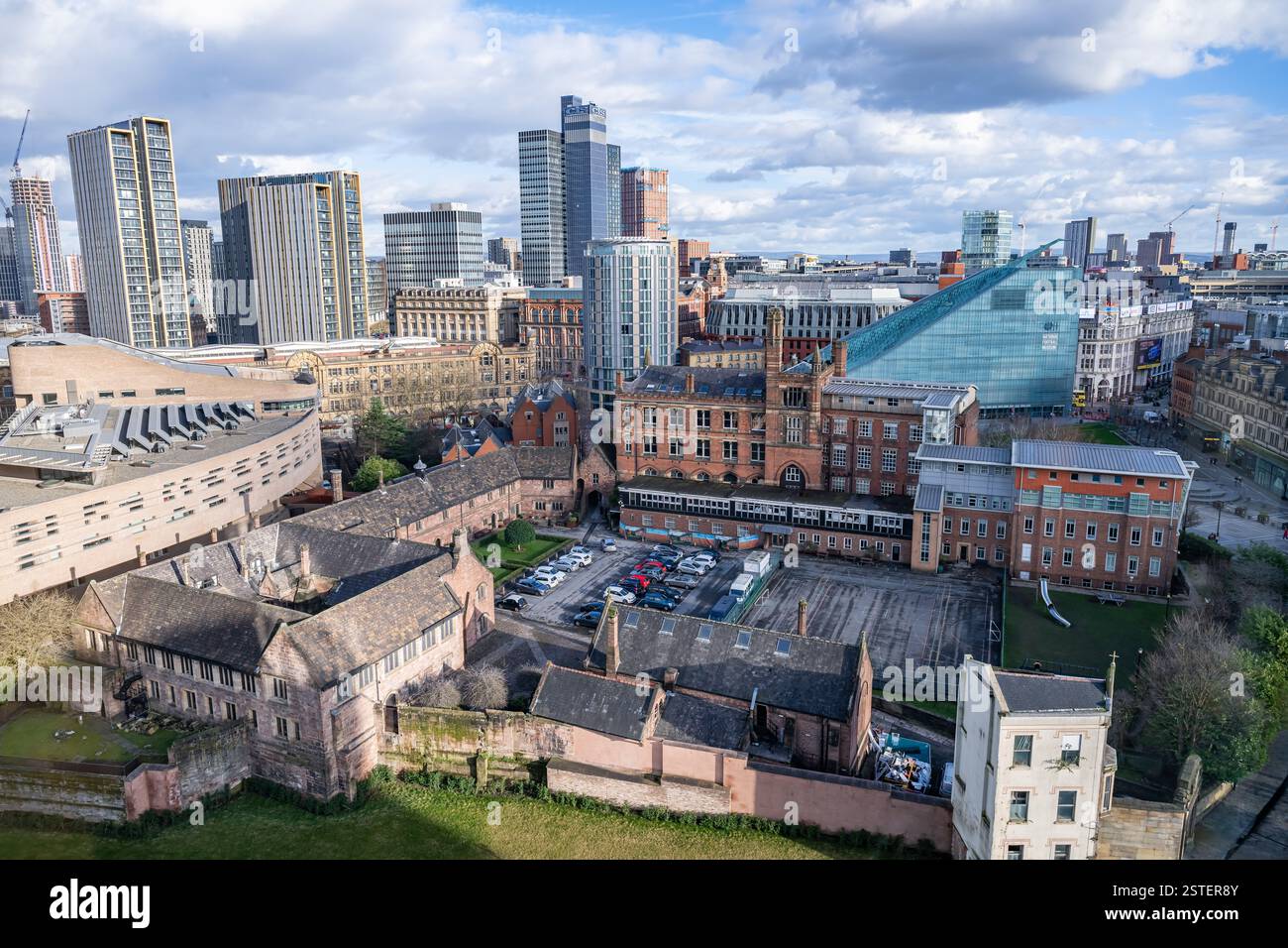 View from 100 Embankment, Chapel Street, Salford, Manchester Stock ...