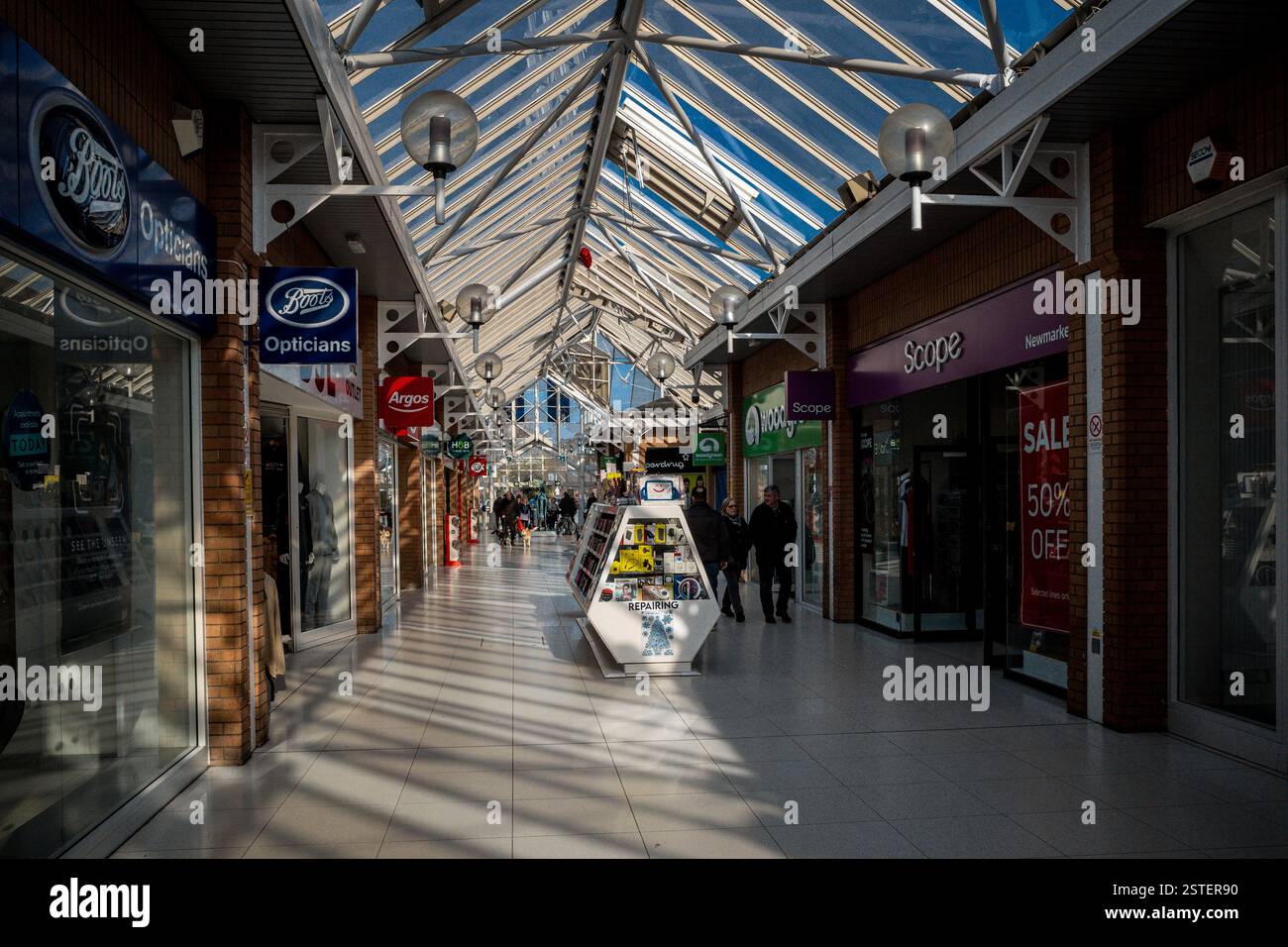 The Guineas Shopping centre in Newmarket town centre. Shopping centre ...