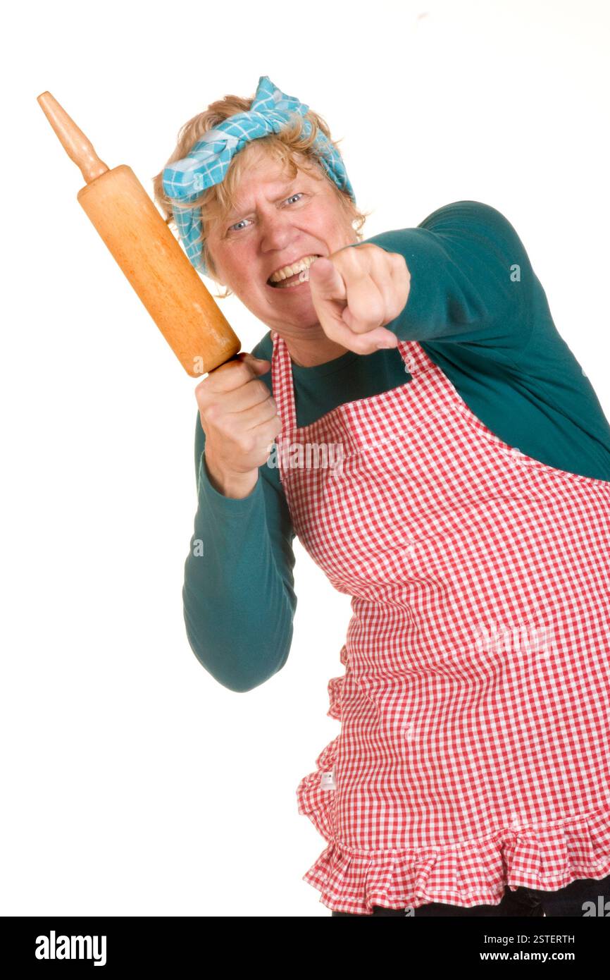 Angry house wife Stock Photo - Alamy