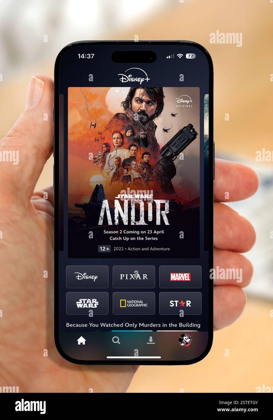 Disney+ app on an iPhone 16 Plus Stock Photo - Alamy