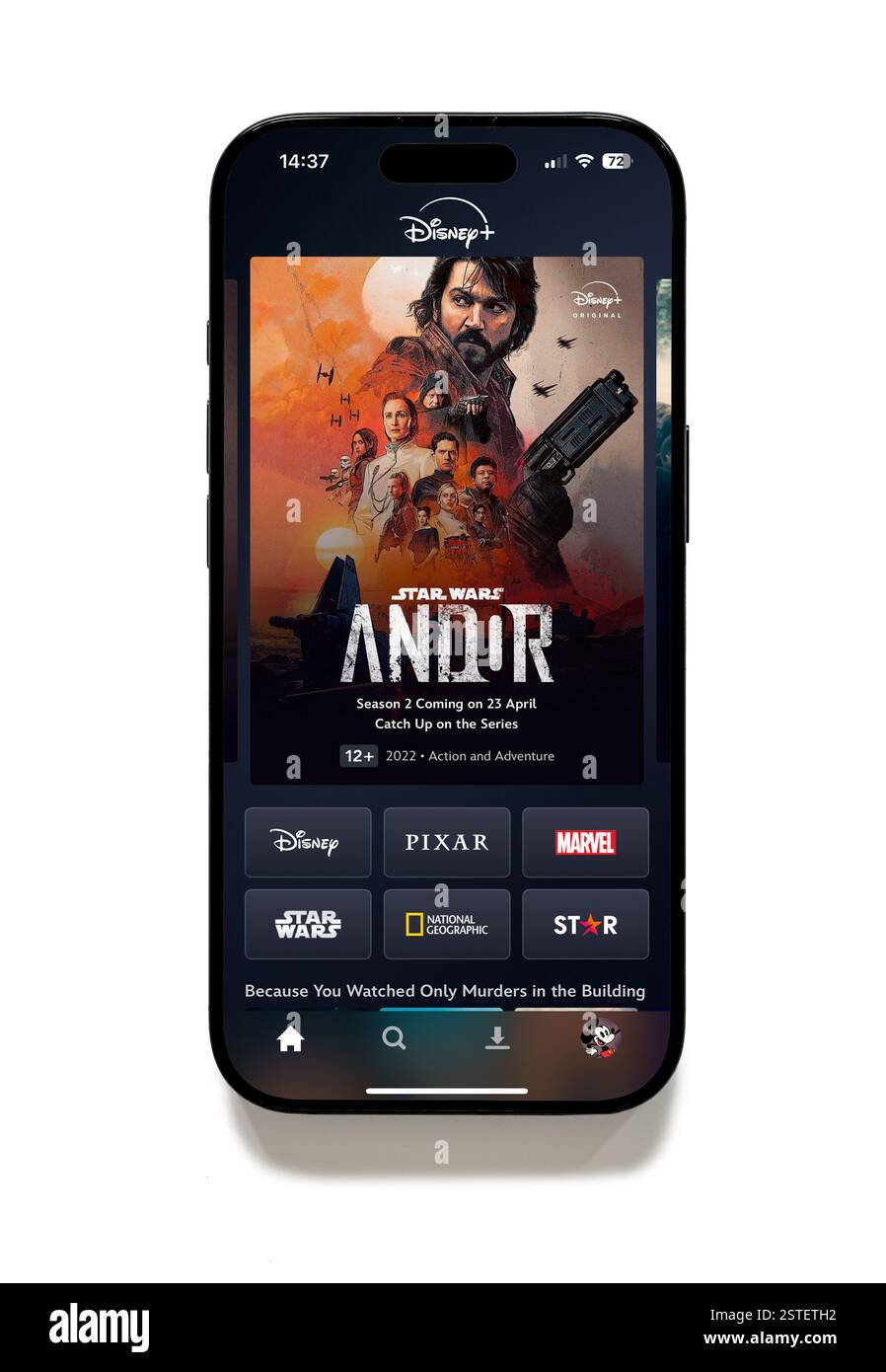 Disney+ app on an iPhone 16 Plus Stock Photo - Alamy