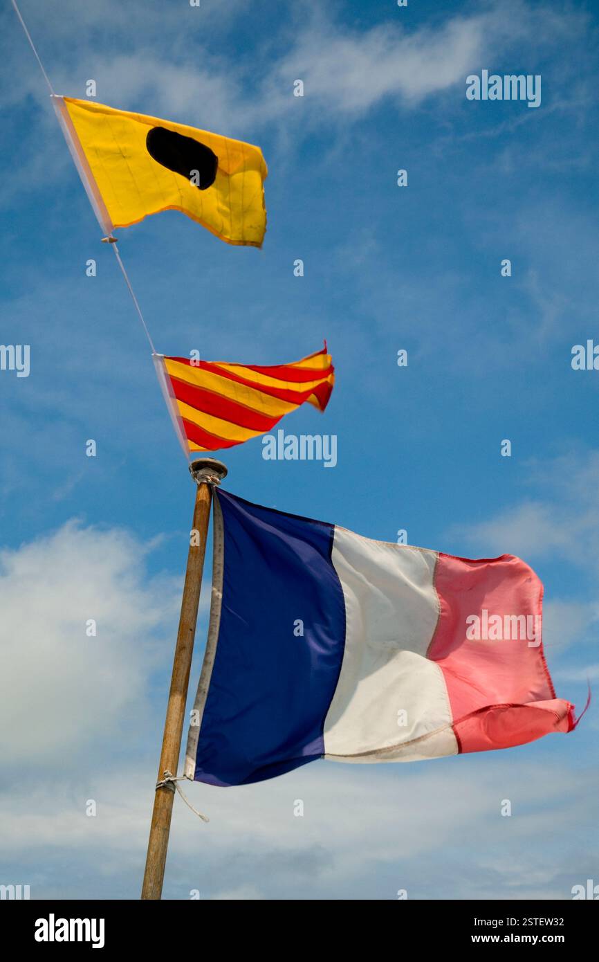 Signal flags for a boat Stock Photo - Alamy