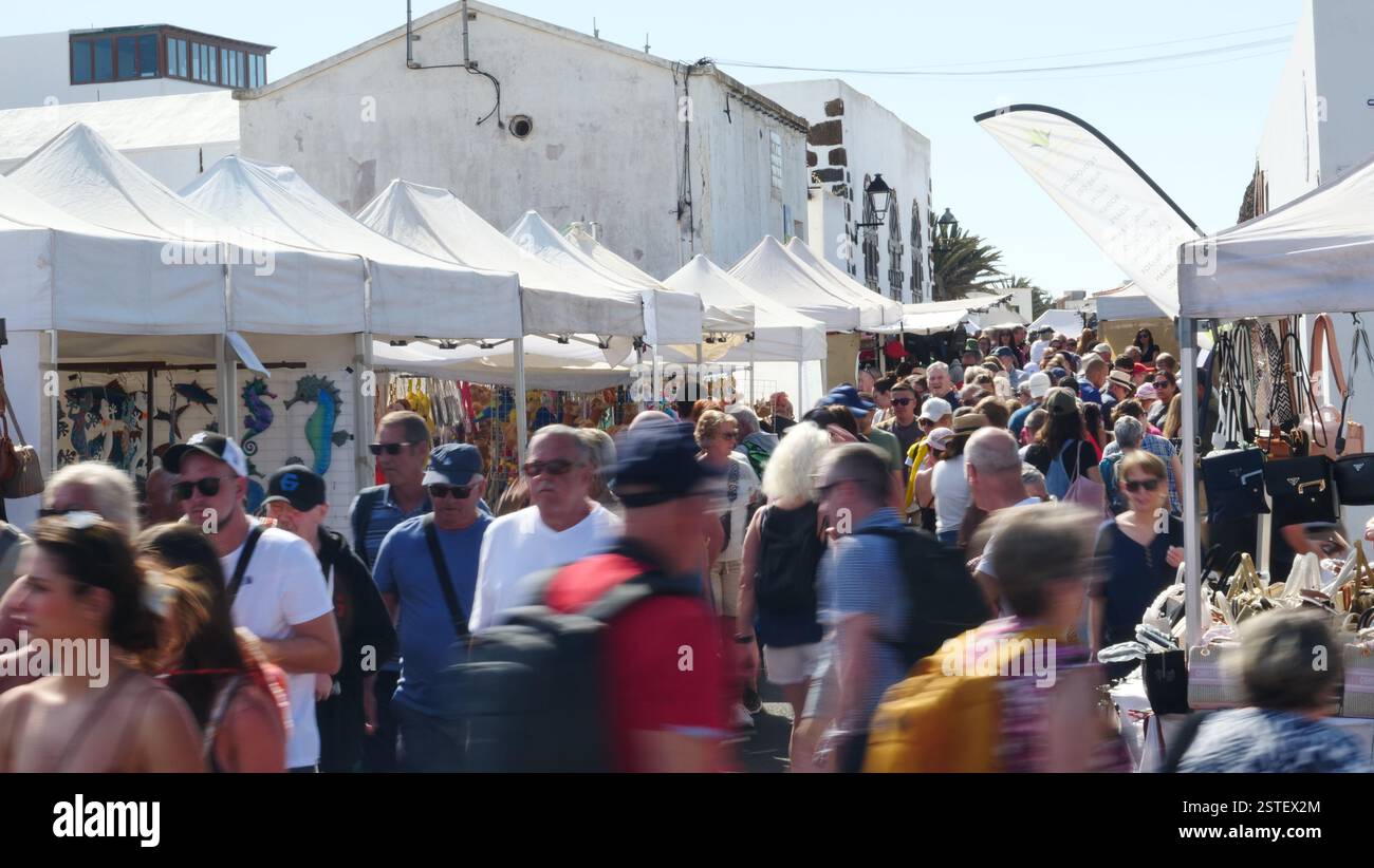 The Sunday market at Teguise is popular with tourists and locals. More ...