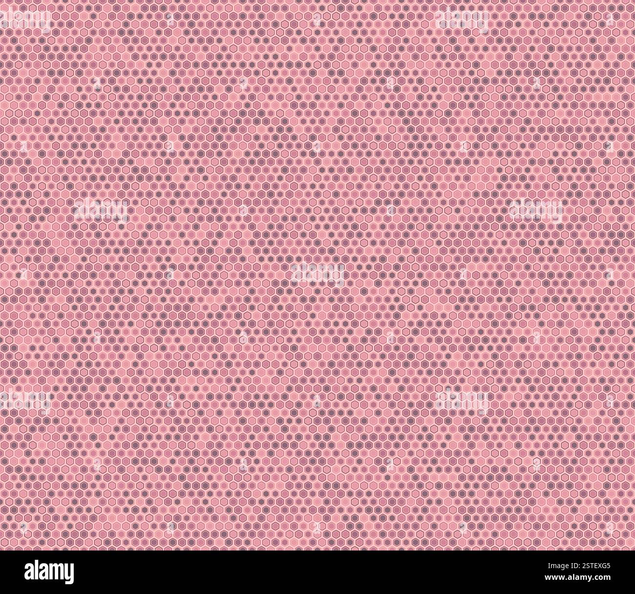 Hexagon vector pattern. Bold rounded hexagons mosaic cells with padding ...