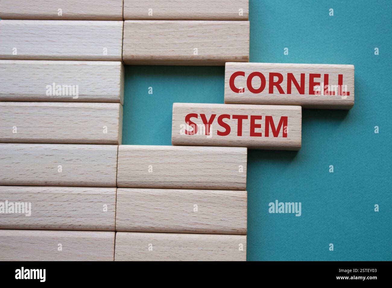 Cornell system symbol. Concept word Cornell system on wooden blocks ...