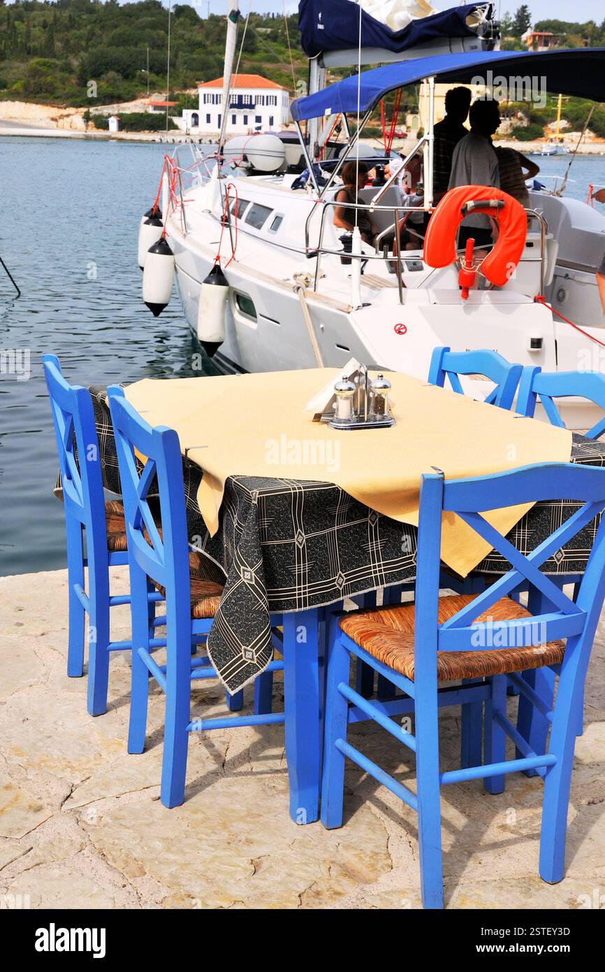 Typical greek restaurant terrace hi-res stock photography and images ...