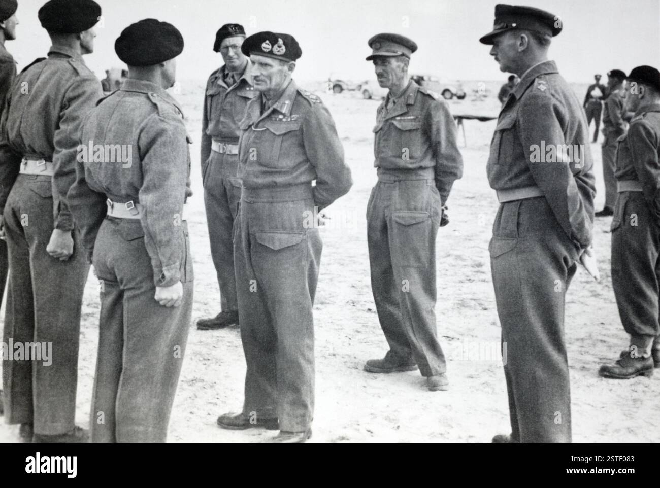 General Montgomery inspecting troops of the Sherwood Rangers Yeomanry ...