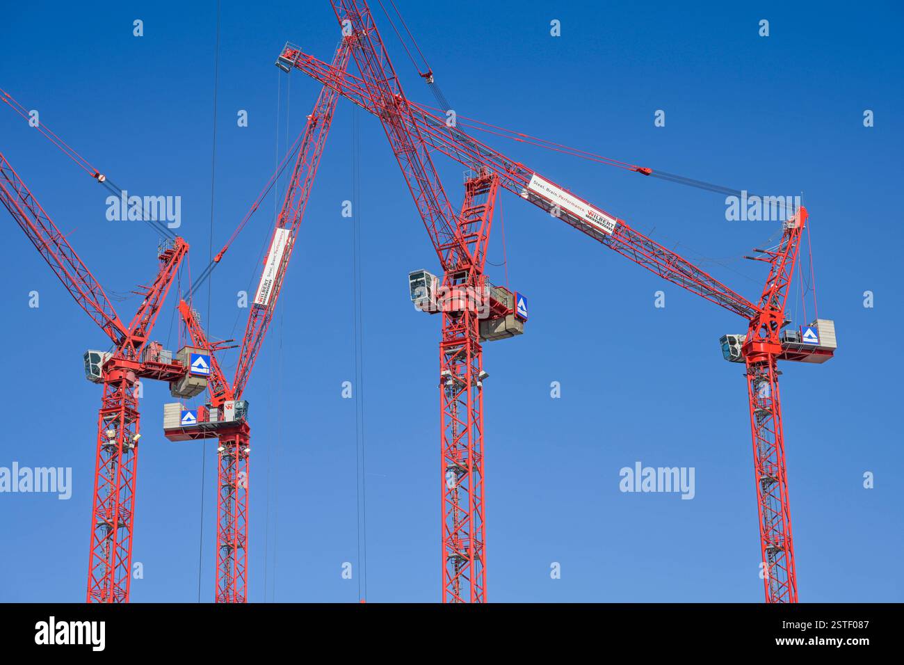Kräne, Baustelle, neues Covivio-Hochhaus Projekt D3, Alexanderplatz, Mitte, Berlin, Deutschland ...