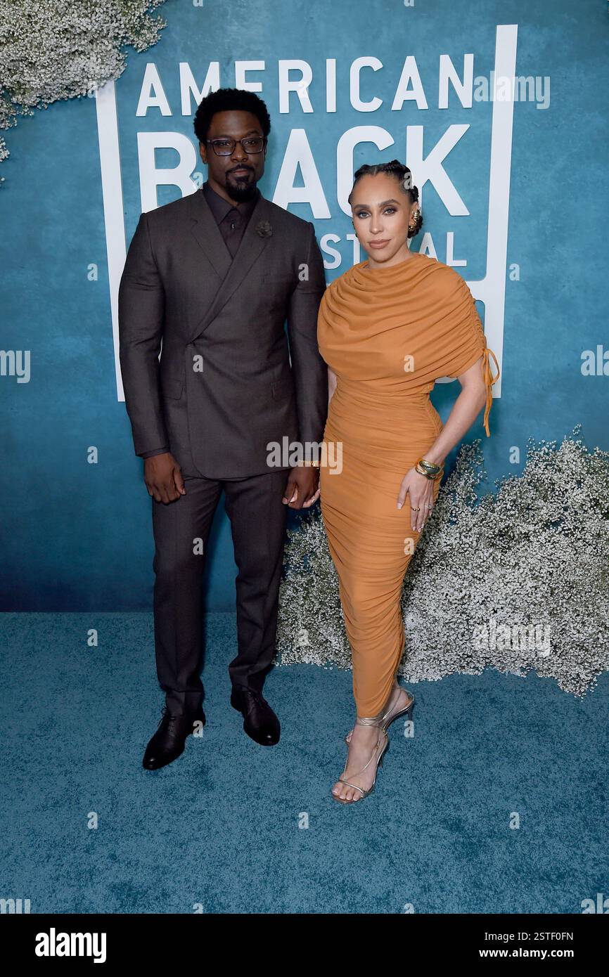 Lance Gross mit Ehefrau Rebecca Jefferson Gross beim 7. American Black ...