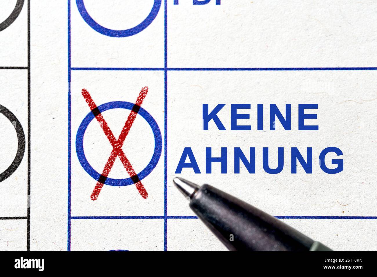February 18, 2025: PHOTOMONTAGE, ballot paper for the Bundestag ...