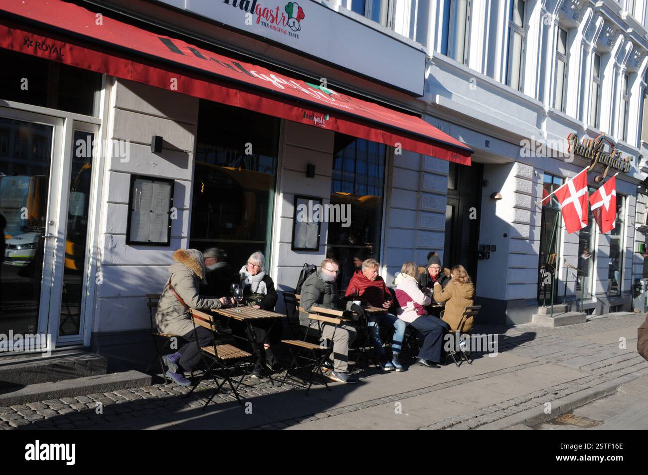 Copenhagen/ DenmarK/18 FEBRUARY 2025/Out door service on sun shine ...