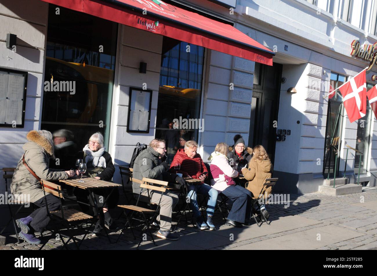 Copenhagen/ DenmarK/18 FEBRUARY 2025/Out door service on sun shine ...