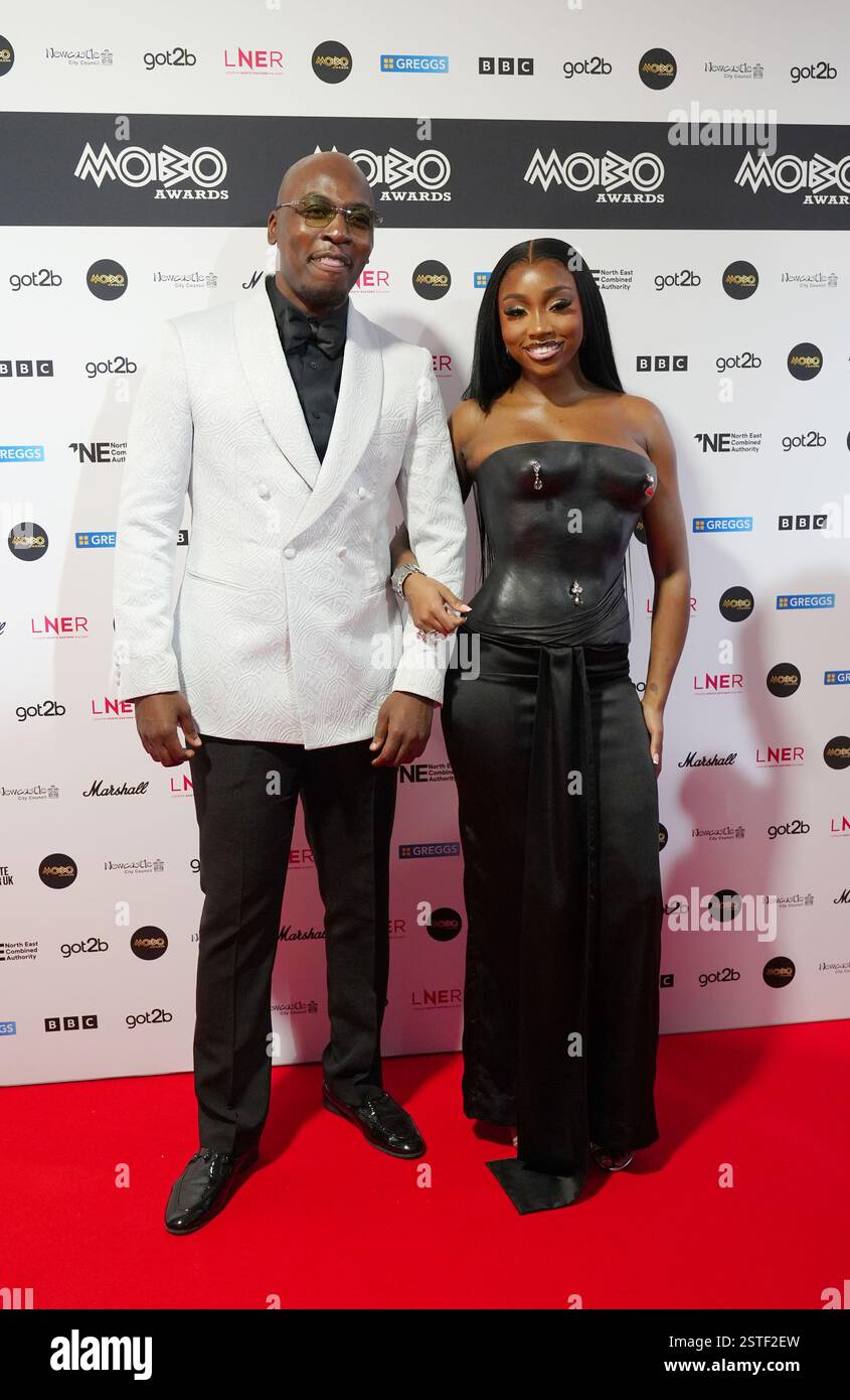 Eddie Kadi and Indiyah Polack attend the Mobo Awards at the Utilita ...