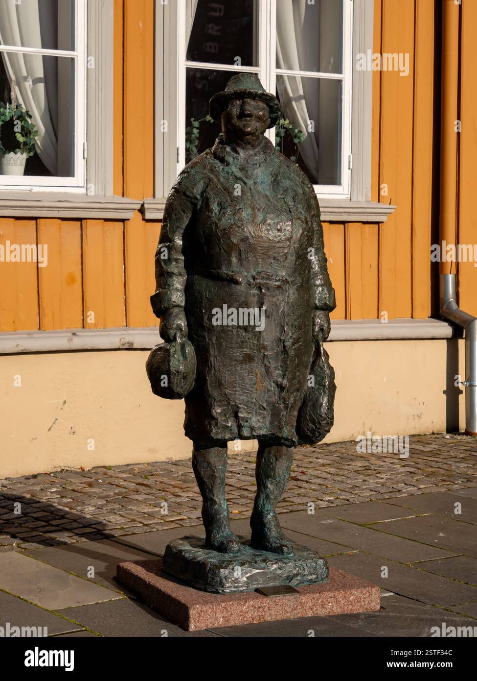 Trondheim, Norway - July, 28, 2023: Statue 'Go’dagen' (good morning/dag ...