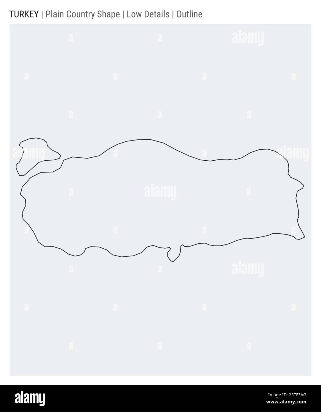 Turkey plain country map. Low details. Outline style. Shape of Turkey ...