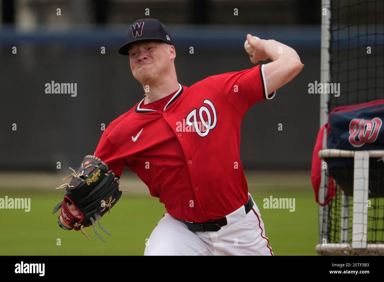 Washington Nationals pitcher DJ Herz throws live batting practice ...