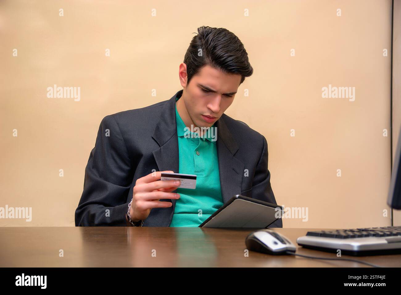 Verifying some information for an electronic transactio hi-res stock ...