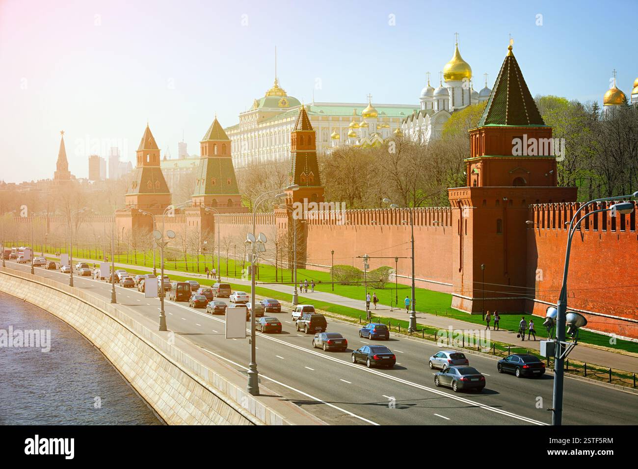 Beautiful, Onion-Domed Structures of the Kremlin in Moscow, Russia ...