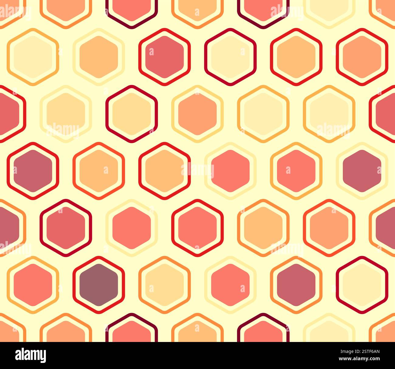 Mosaic background. Bold rounded hexagons mosaic cells with padding and inner solid cells. Large ...
