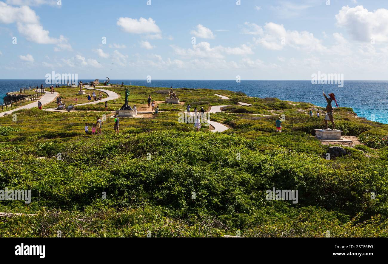 Isla Mujeres, Cancun, Mexico, Views of the Punta Sur Park with Mayan ...