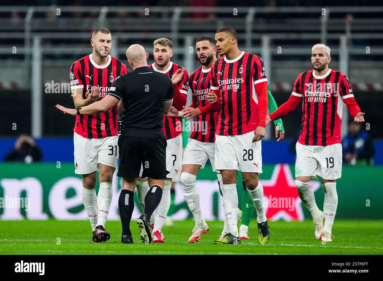 Milan, Italy. 18th Feb, 2025. Milan - Strahinja Pavlovic of AC Milan ...