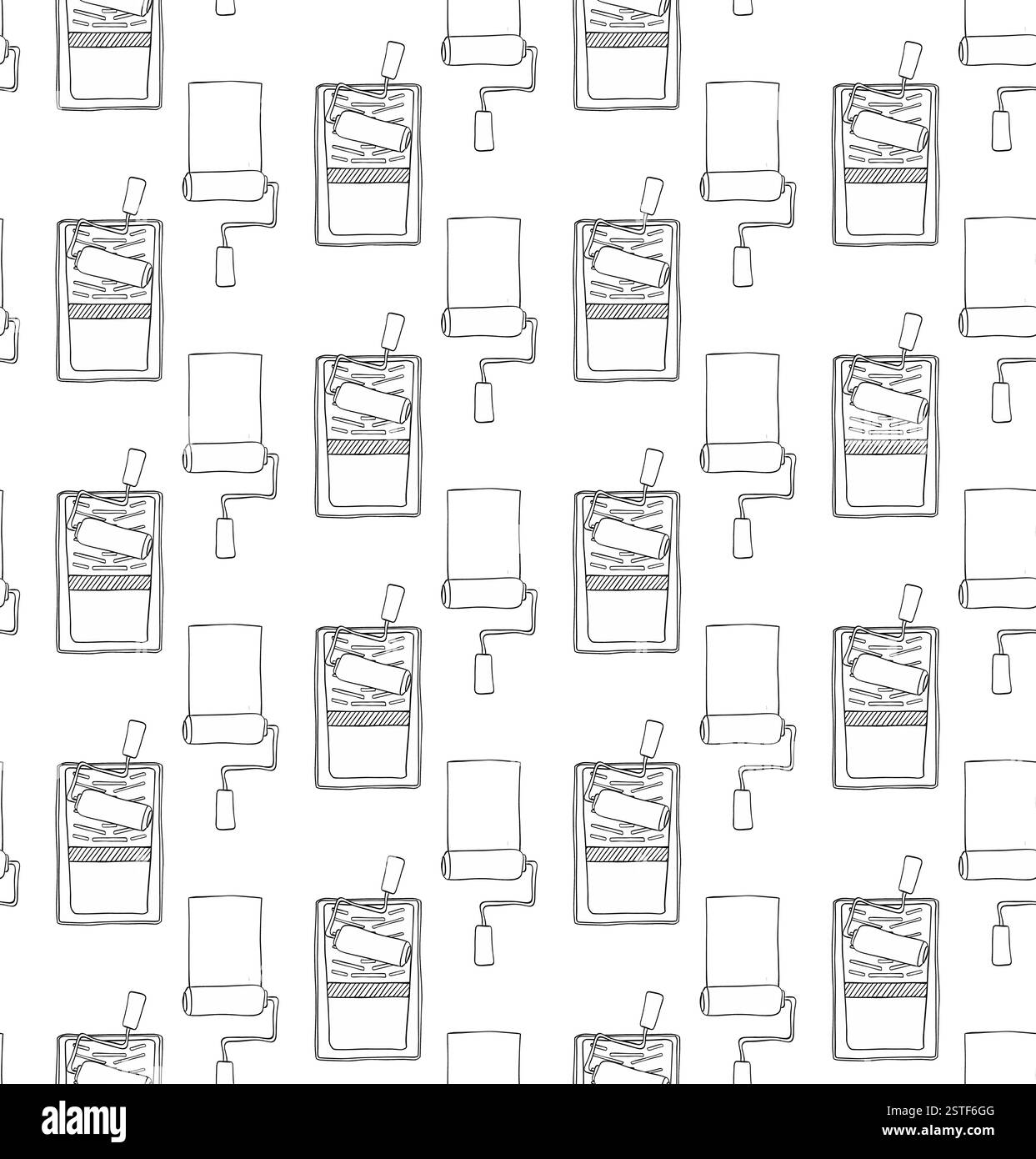 Painting tools doodle Stock Vector Images - Alamy