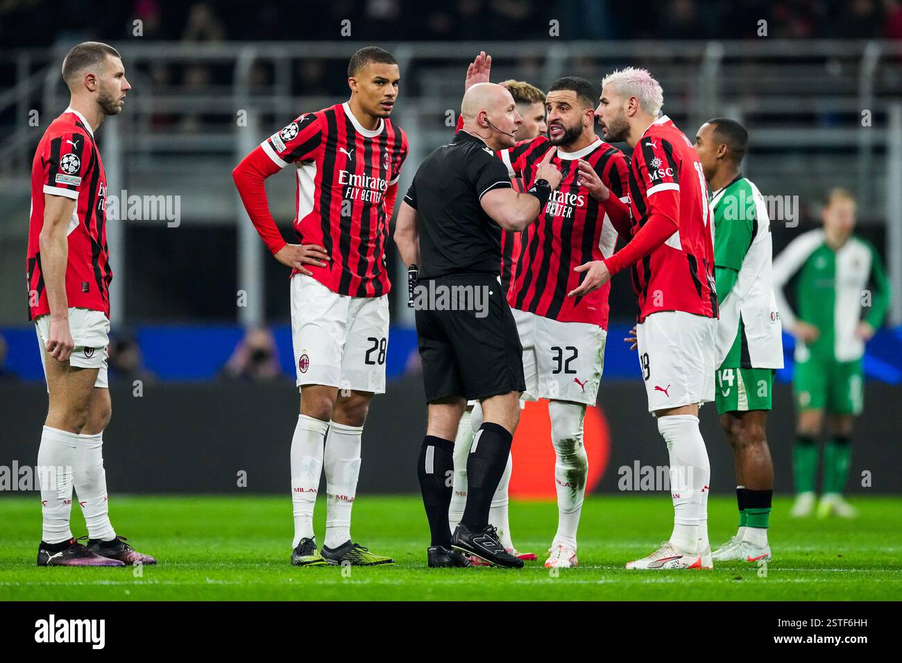 Milan, Italy. 18th Feb, 2025. Milan - Strahinja Pavlovic of AC Milan ...