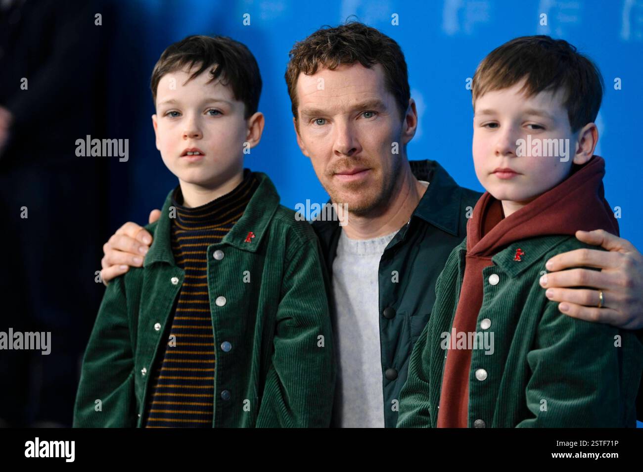 Benedict Cumberbatch poses with Richard Boxall and Henry Boxall at the ...