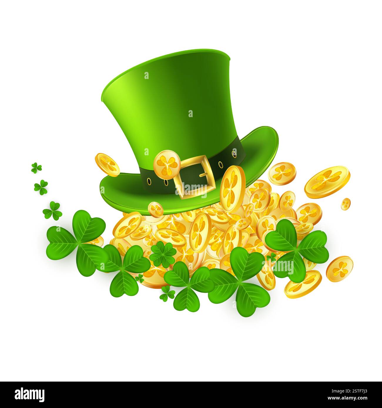 Background hat beer coins Stock Vector Images - Alamy