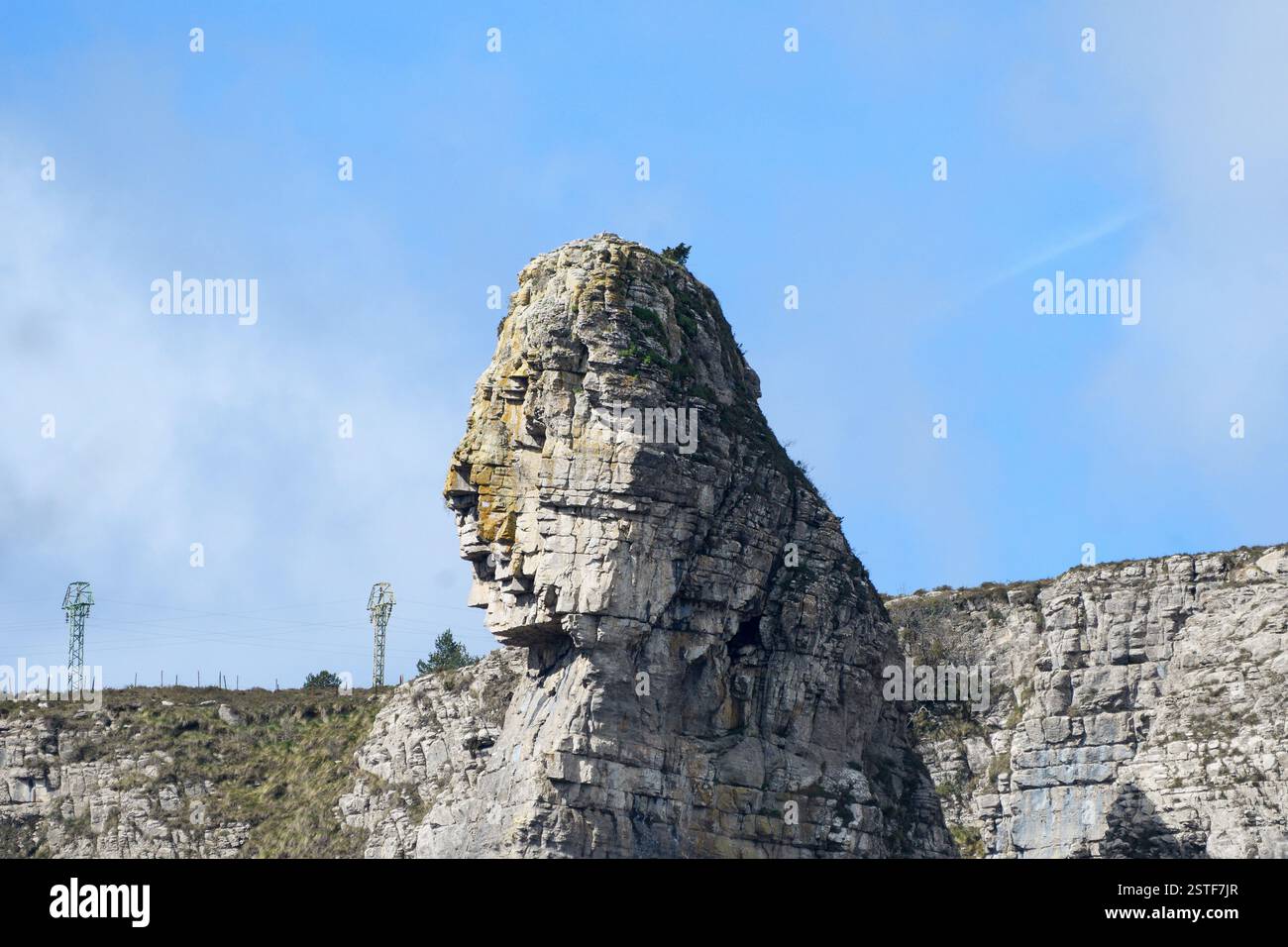 The peak of the monk in Sierra Savada Stock Photo - Alamy