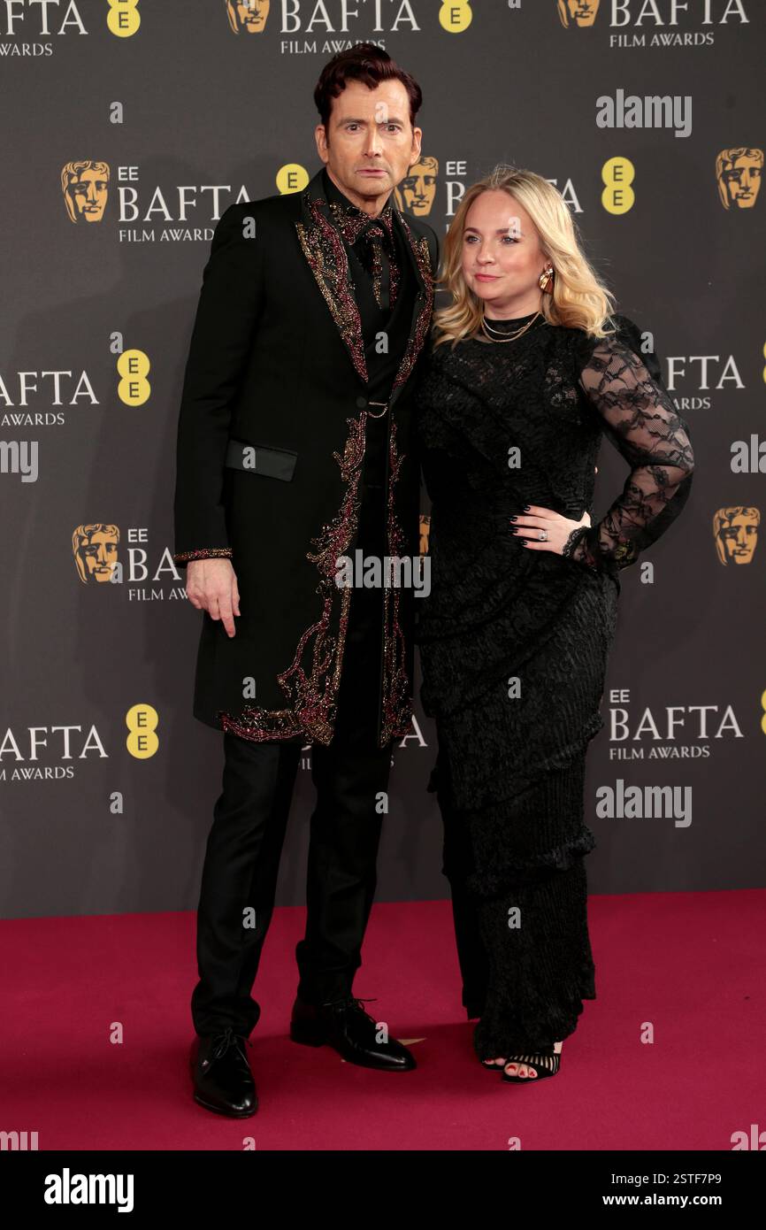 Georgia Tennant and David Tennant attend the 2025 BAFTA Film Awards at ...