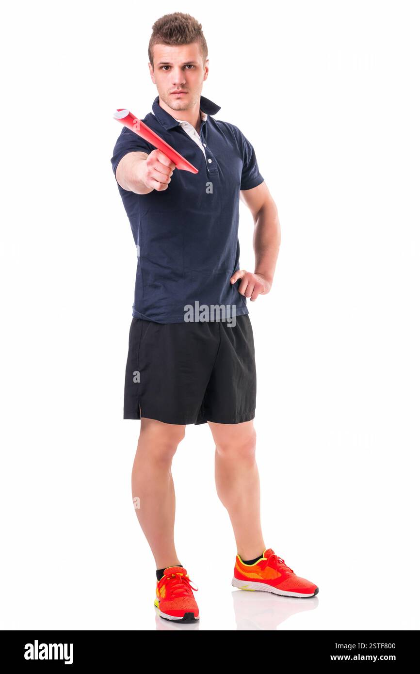 Professional male fit trainer Cut Out Stock Images & Pictures - Alamy