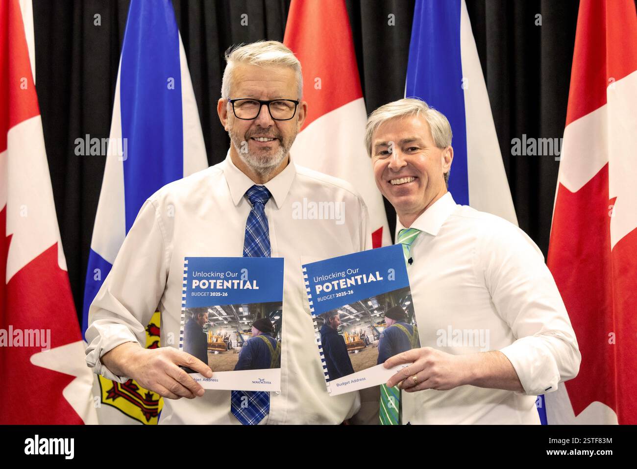 Halifax, Canada. 18th Feb, 2025. Nova Scotia Finance Minister John Lohr ...