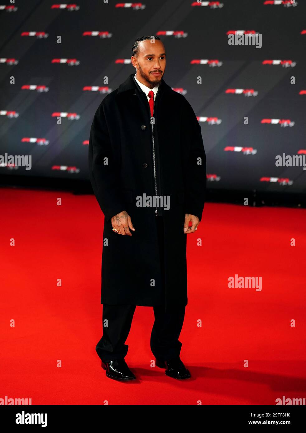 Ferrari driver Lewis Hamilton on the Red Carpet ahead of the F1 75 Live ...